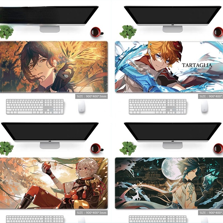 Xiao Zhongli Mouse Pad Kazuha Genshin Impact Gaming Game Tartaglia ...