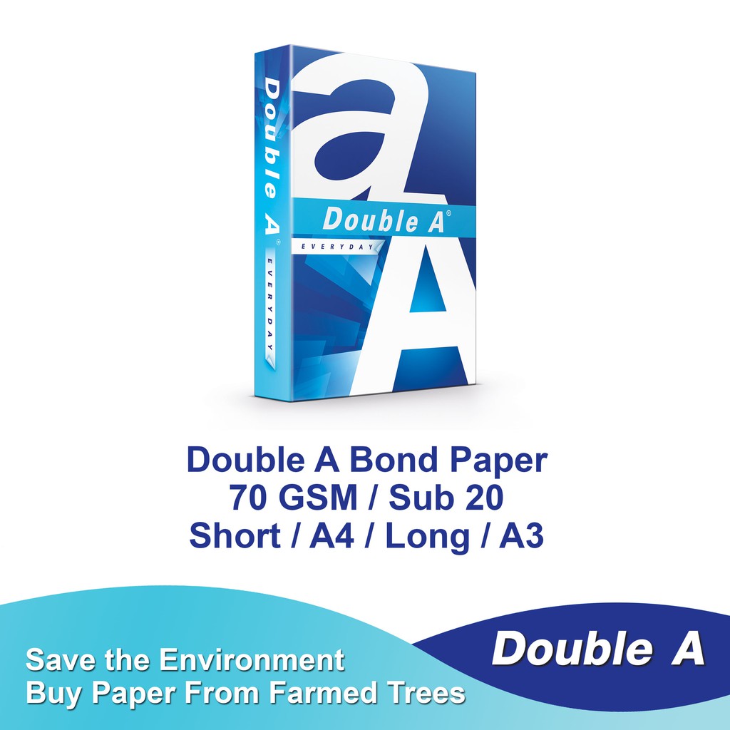 Double A Bond Paper A4 70GSM 500 Sheets FREE 3 pcs Alpine Ballpen ...