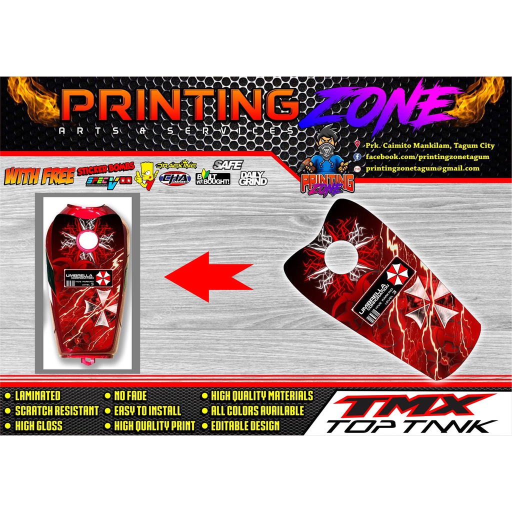 TMX 155 Top Tank Decal Stickers Vinyl High Quality Printed With ...