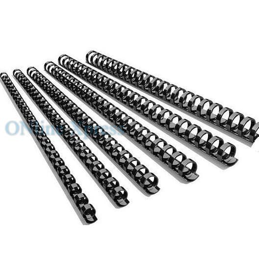Black Plastic Spiral F4 3/4" (19MM) / Hombo Black Plastic Binding (6 ...