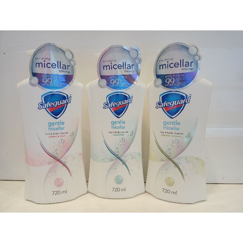 SAFEGUARD GENTLE MICELLAR FACE&BODY CLEANSER 720ML | Shopee Philippines