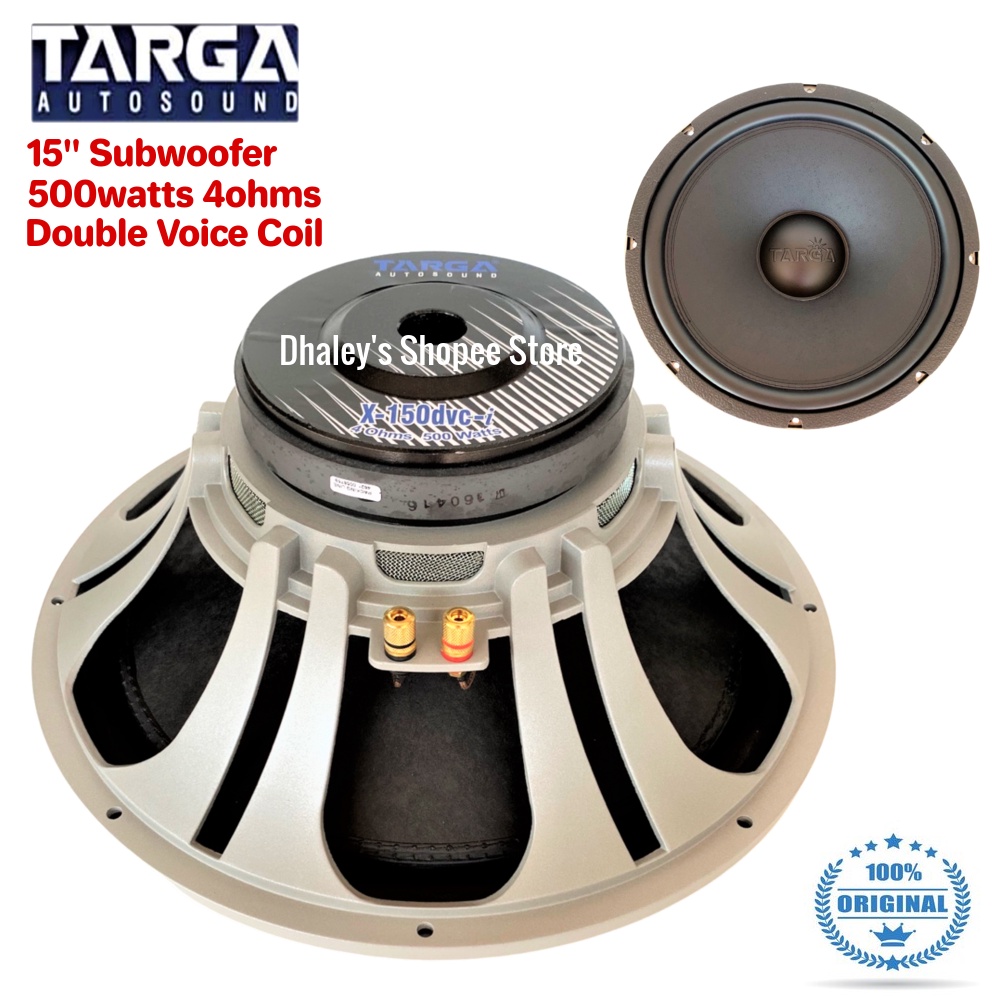 1pc Original Targa 15inches Subwoofer Speaker X-150-i 500watts 4ohms ...