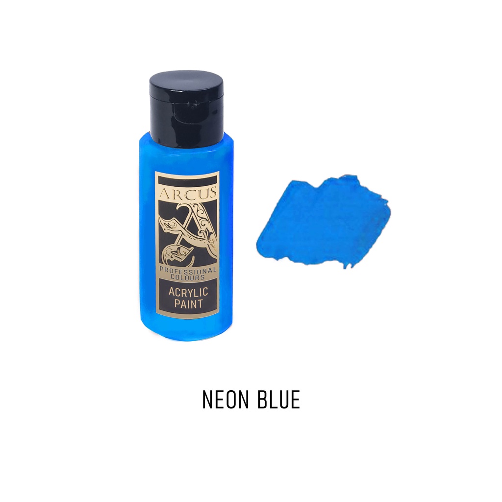 Arcus Colours Acrylic Paint - Neon Blue 30ml. | Shopee Philippines