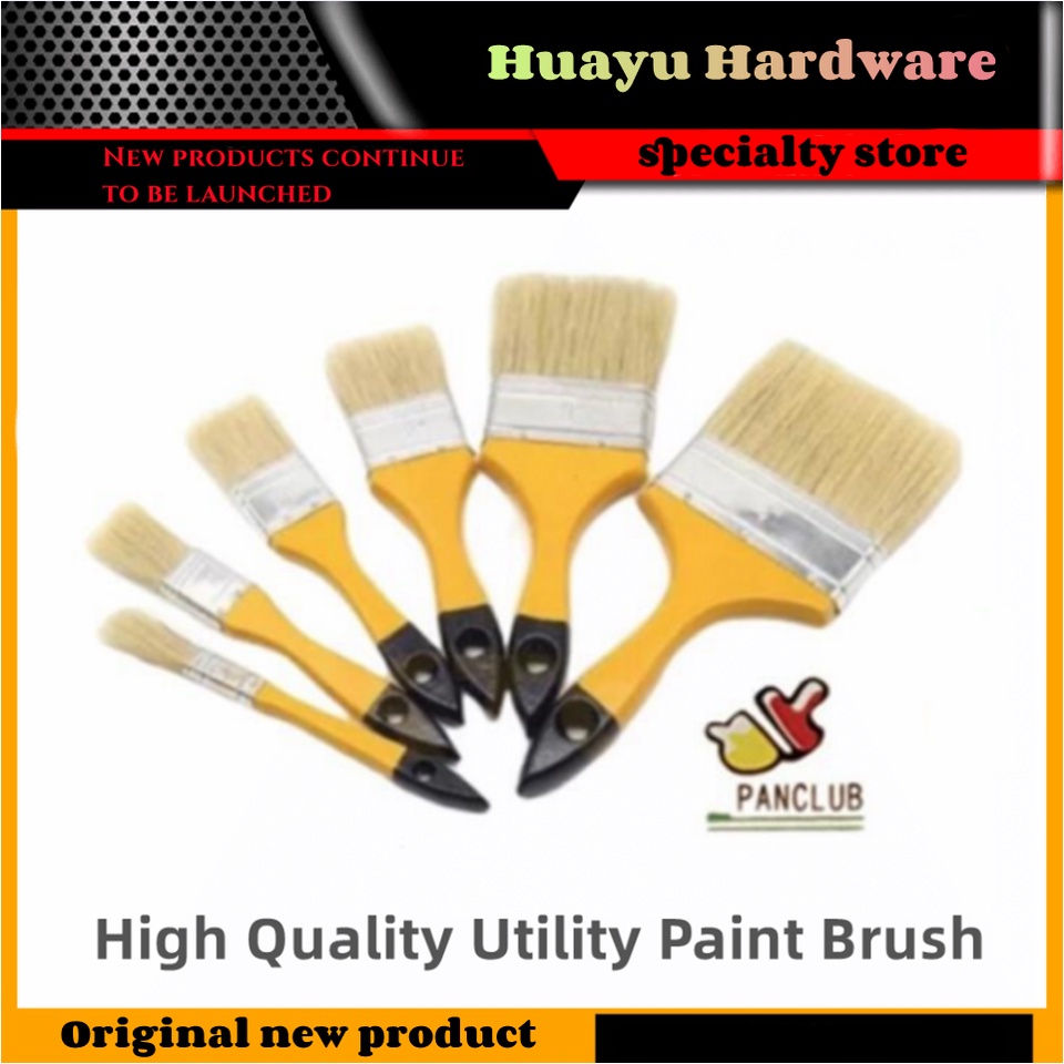 Paint Brush High Quality White Bristles Art Brush 1/2" 3/4" 1" 1-1/2" 2 ...