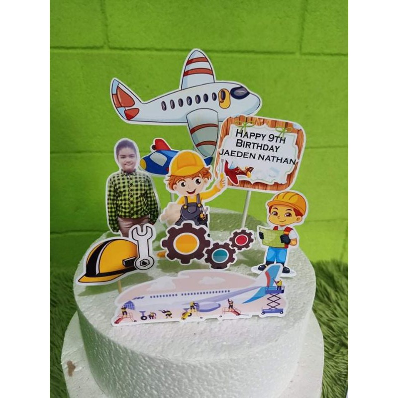 Aircraft Engineer Theme Customized Cake Topper | Shopee Philippines