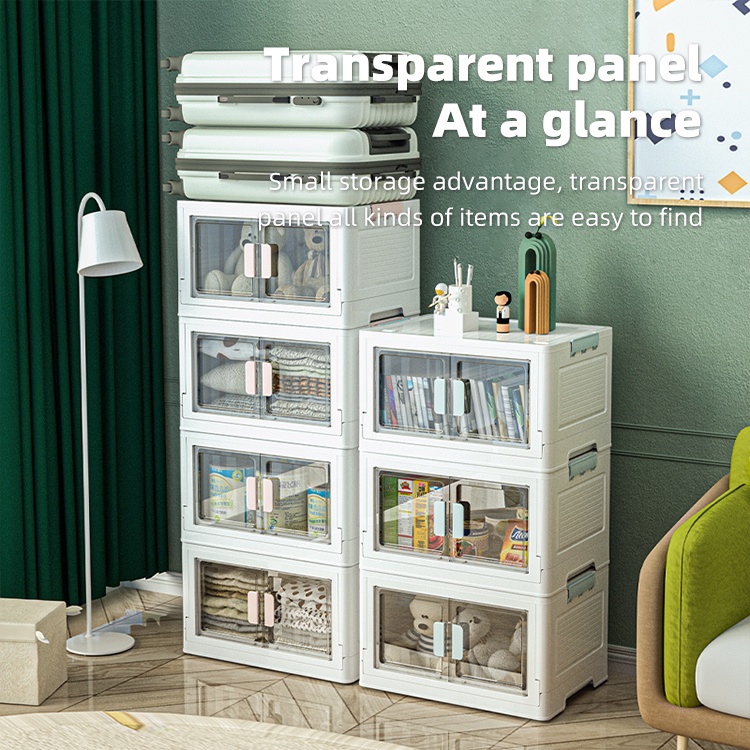 1PC. Folding Storage Cabinet doors With Easy Open Door Plastic Storage ...