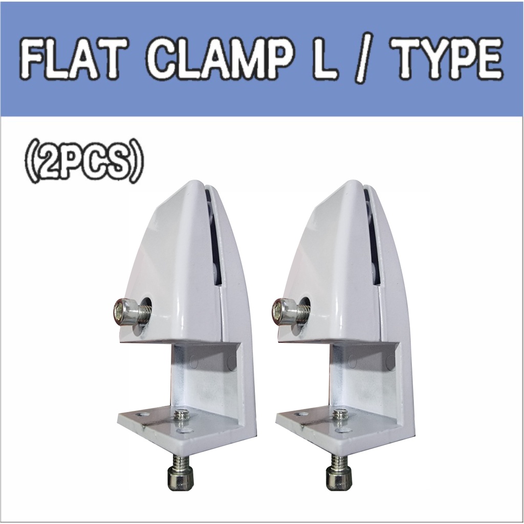 Table Shield Holder / Divider Bracket White Clamp Acrylic Partition ...