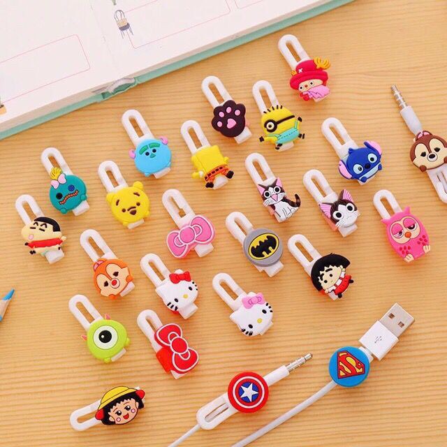 BATCH 1: Cartoon Headset Earpods Cord Charger Cable Protector for ...