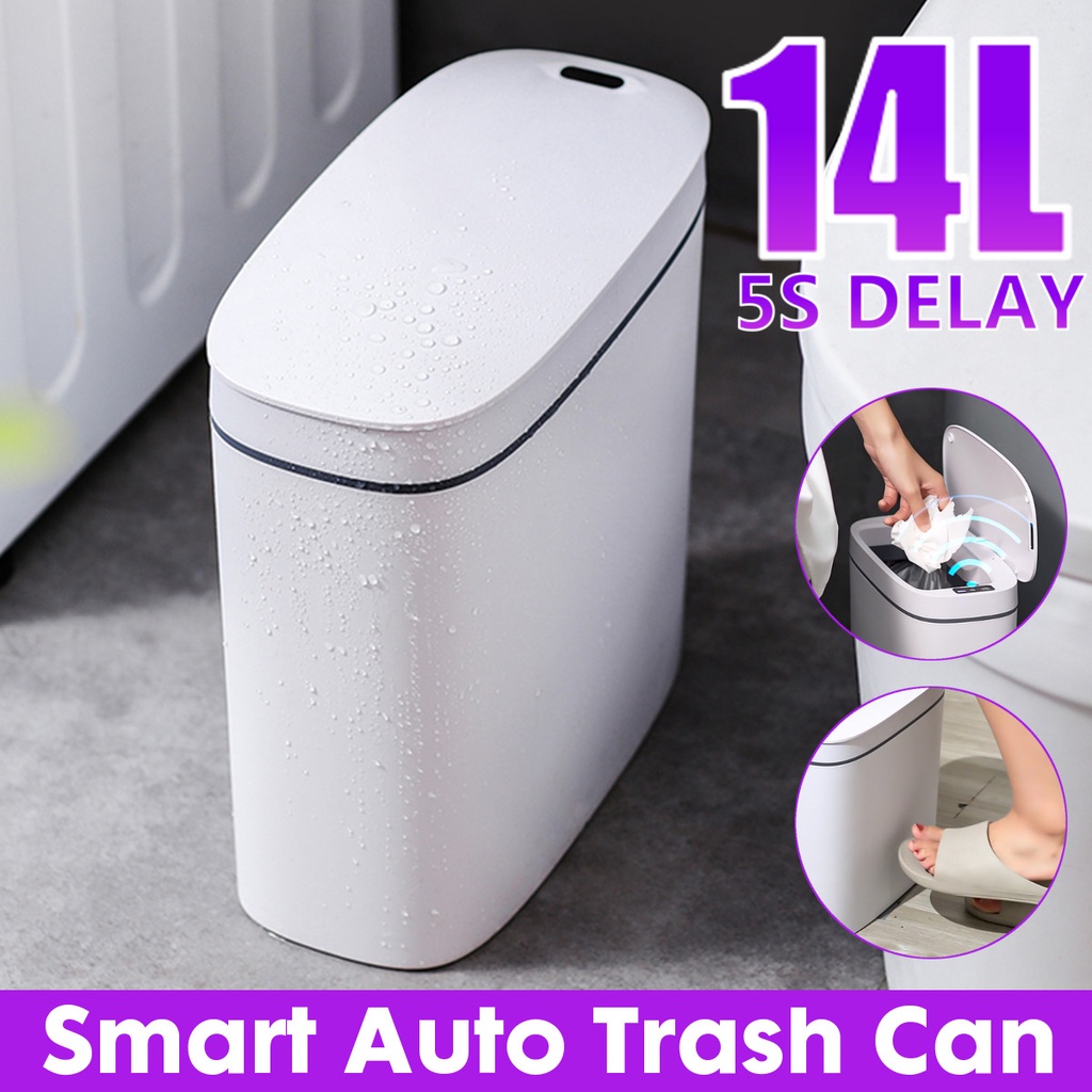 Automatic Smart Sensor Trash Can Electronic Bathroom Waste Garbage Bin ...