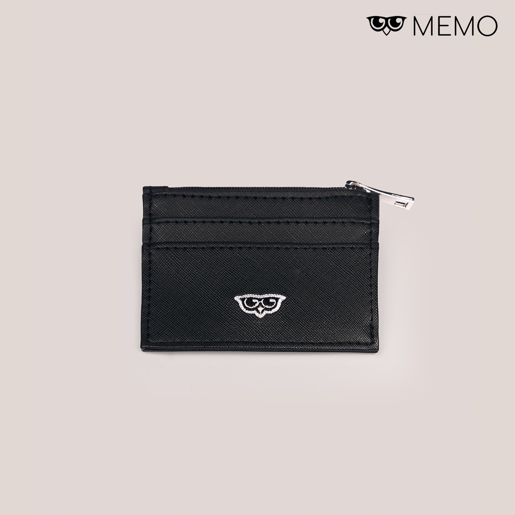 Memo Card Case With Zip For Men (Black) | Shopee Philippines