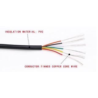 UL2464 multi-core sheathed power cord, 16/18/20/22/24AWG black electronic wire 2/3/4/6/7/8/9/10 ...