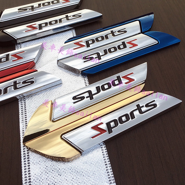[Sport Sports Car Sticker] Car Stand Metal Modified sport Sports ...