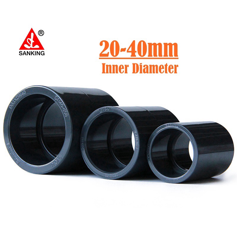 5pcs Sanking PVC Coupling Black Pipe Socket Plumbing Joint Water System ...