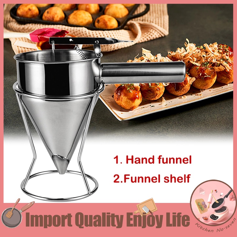 【High Quality】304 Stainless Steel Funnel Waffle Anti-Spill Oil Filter ...