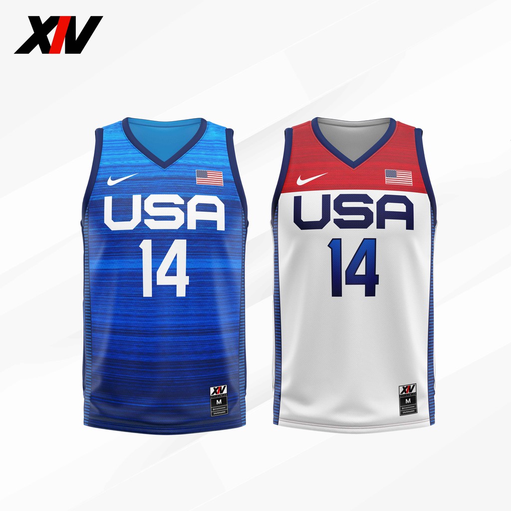 Customized Team USA Summer Olympic Basketball Jersey 2021 | Shopee ...