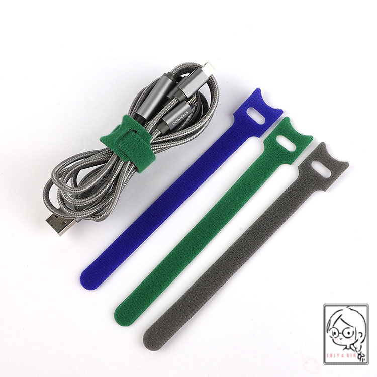 JULY & SIX Cable Tie Nylon Velcro Data Management Headset Color T ...