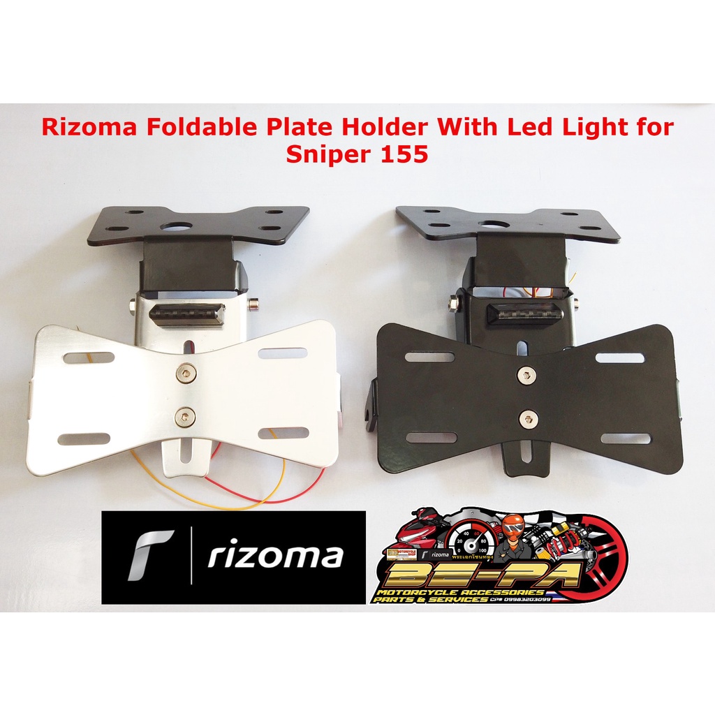 Rizoma Foldable Plate Holder With Led Light for Sniper 155 | Shopee ...