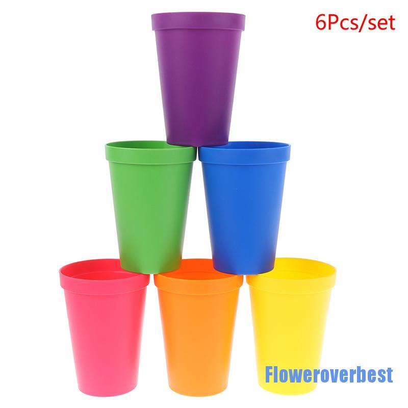 6 Color/set Stacking Cups Matching Game Educational Color Sorting Toys ...