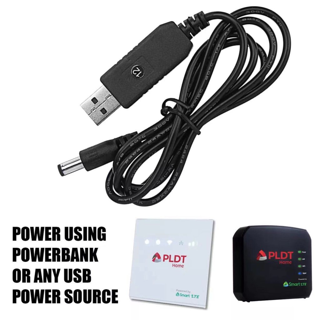 WiFi to Powerbank Cable for Globe , PLDT and Smar .TVPLUS .WiFi ( 5v to ...