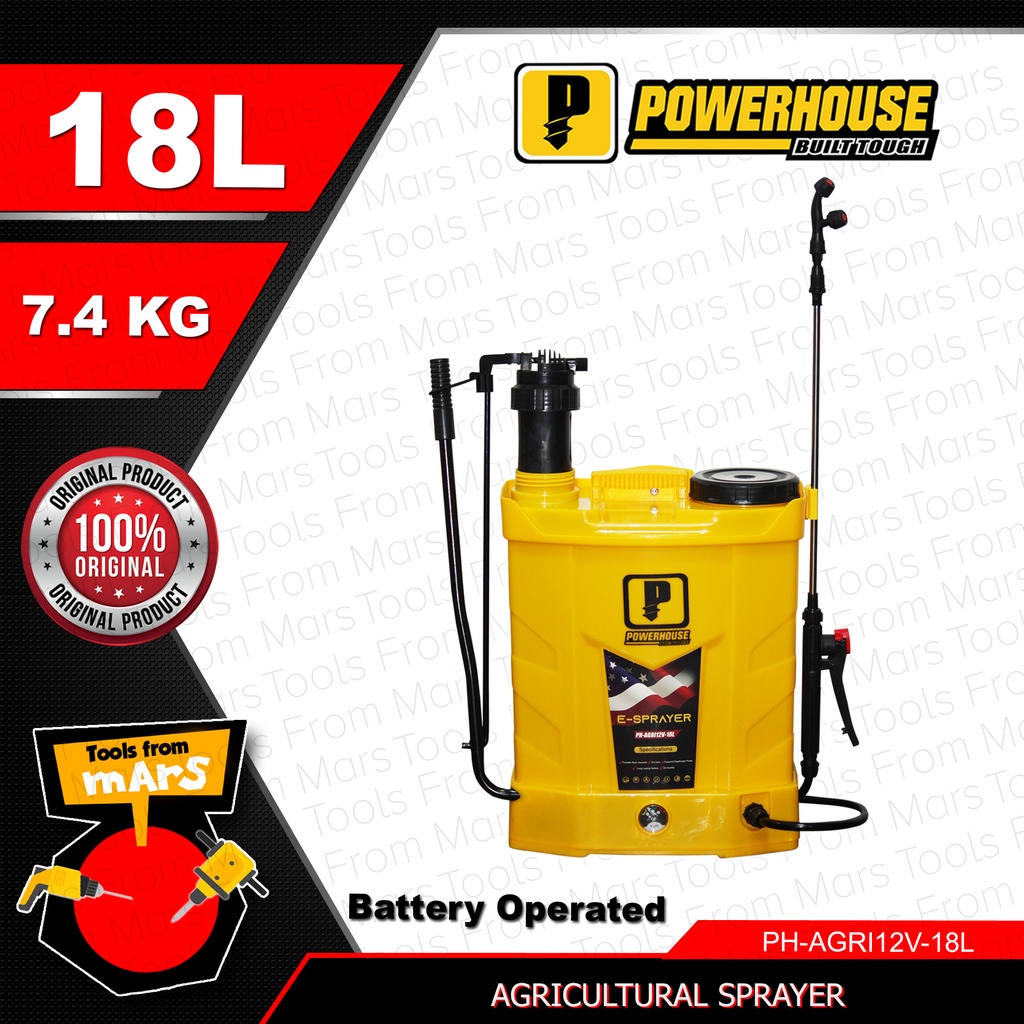 POWERHOUSE 2 IN 1 Knapsack Dual Sprayer Battery Operated Sprayer 18 ...