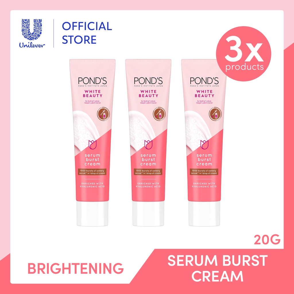 POND's Bright Hydrating Serum Burst Cream for Glowing Skin 20g x3 ...