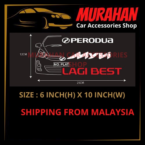 Perodua Myvi Lagi best shape&words high grade sticker(PM ME NO. PLAT ...