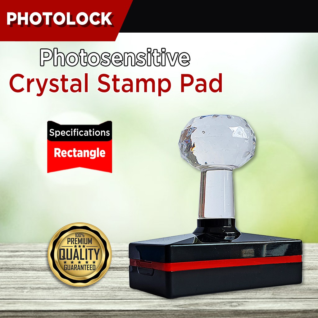 Rectangle Photosensitive Stamp Consumables (Case and Pad) | Shopee ...