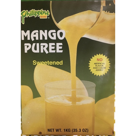 Phil Brand Mango Puree sweetened 1kg | Shopee Philippines