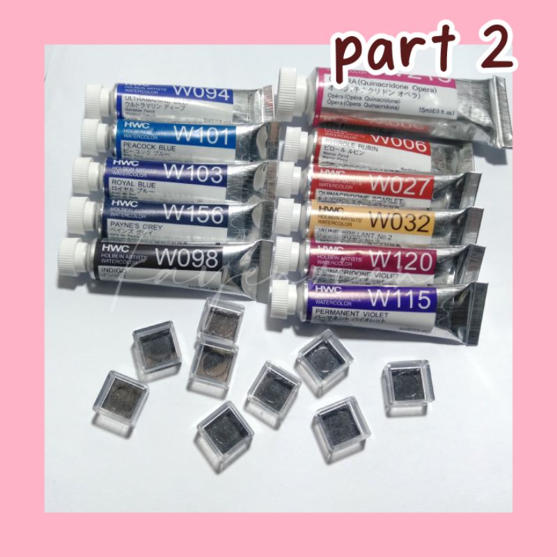 PART2 Holbein Watercolor [Micro Pan | 0.5 ml | Magnetic Pan] | Shopee ...