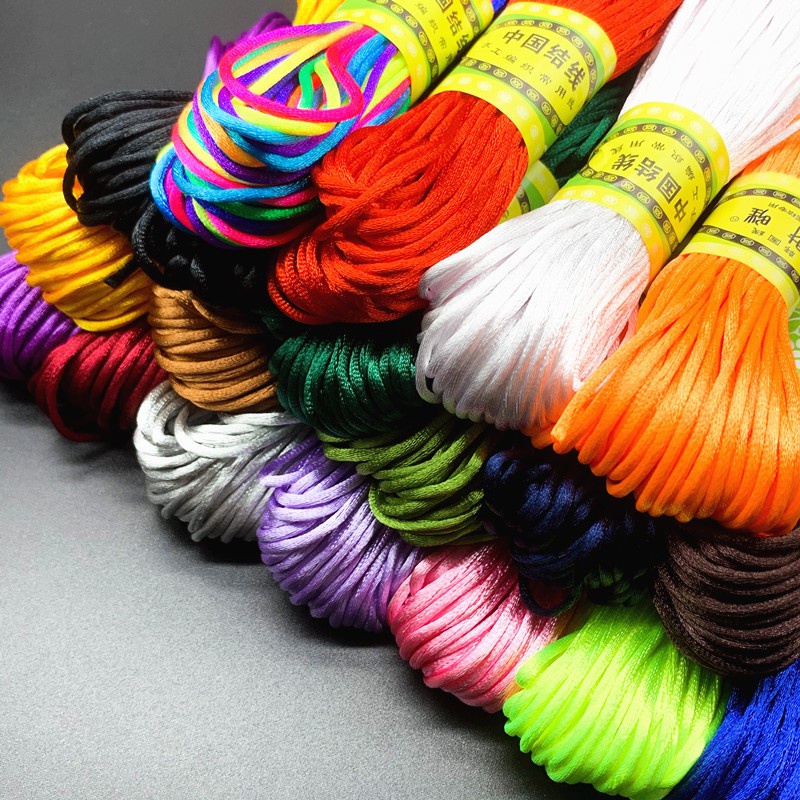 20 Yards/ bundle 2.5mm Polyester Braided Long Rope DIY Chinese Knot ...