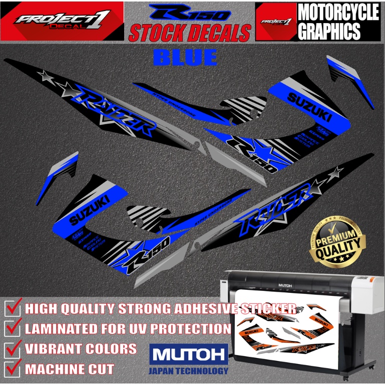 SUZUKI RAIDER R150 NEW BREED STAR EDITION SEMI FULL DECALS LAMINATED ...