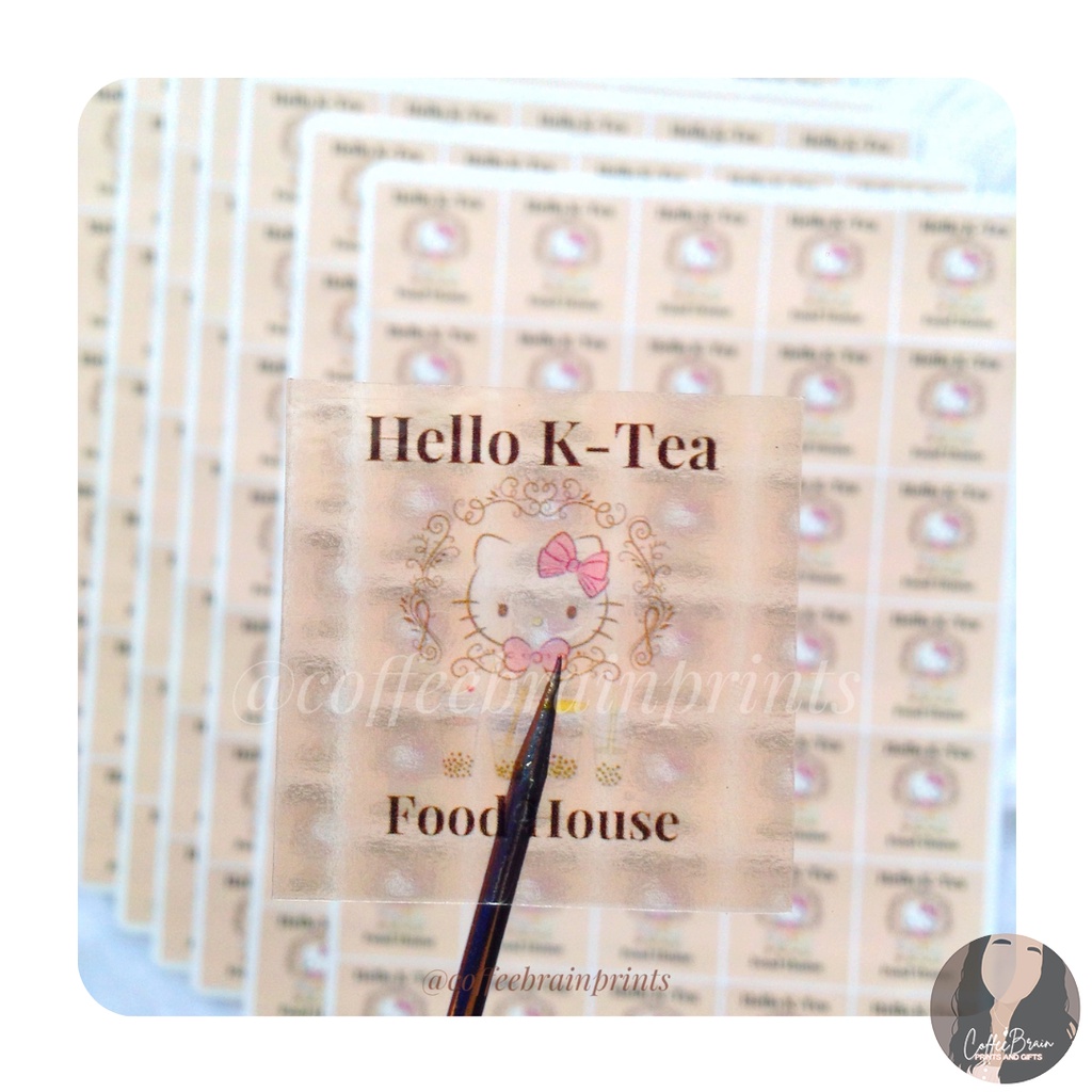 Customized Logo Stickers (Transparent) | Shopee Philippines