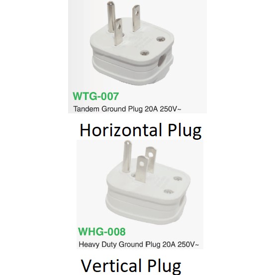 Omni Aircon Plug Tandem Ground Plug 20A 250V WTG007 (Horizontal) Or ...