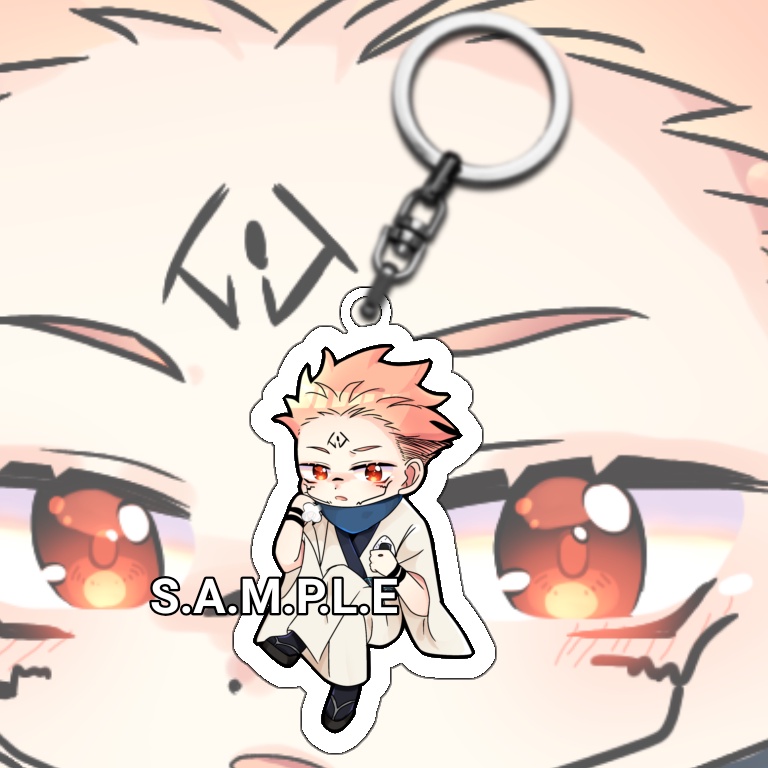 GANTUNGAN Keychain Anime Jujutsu Kaisen Sukuna/Keychain Anime Jujutsu ...