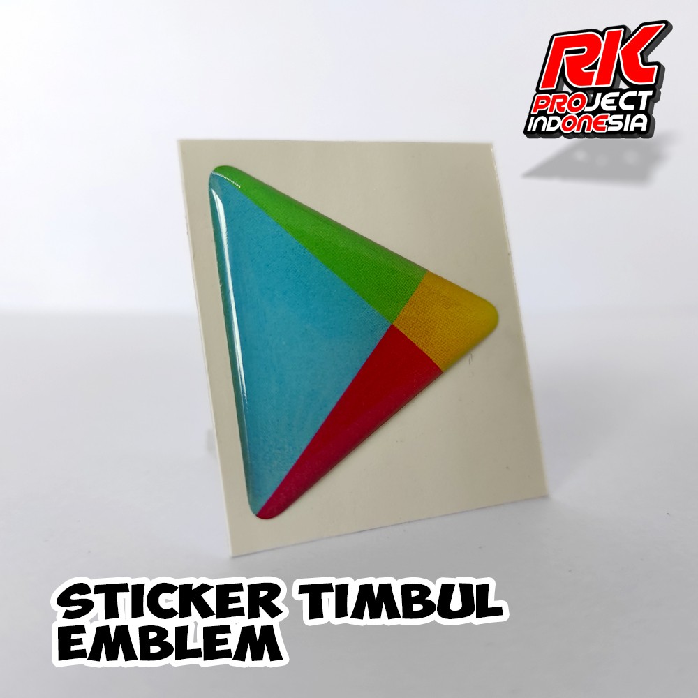 Google PLAY Sticker Embossed Flexible Resin Emblem | Shopee Philippines