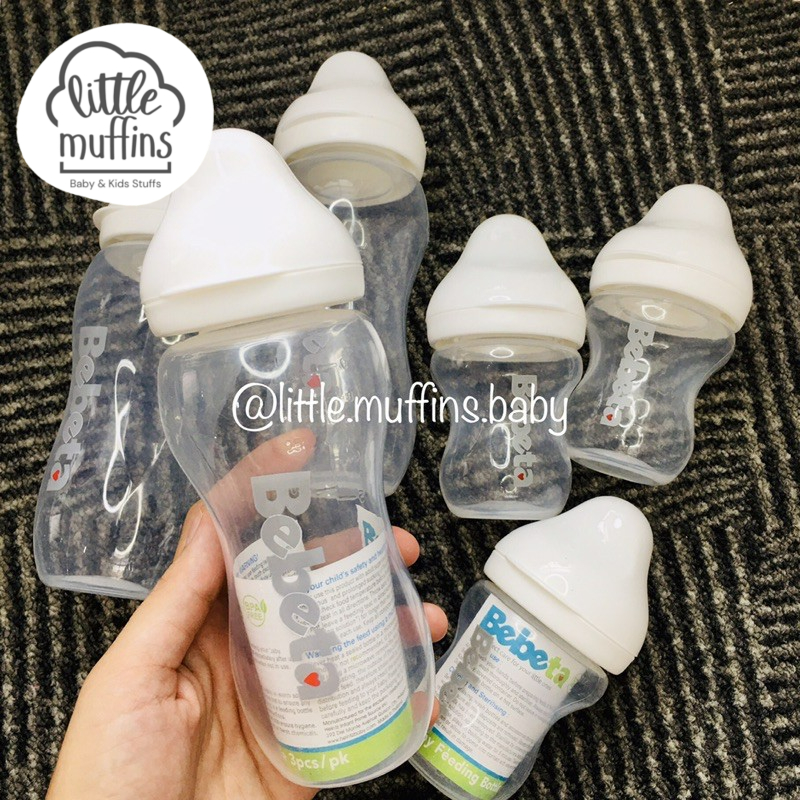 BEBETA White Regular Neck Baby Feeding Bottles 3oz/9oz | Shopee Philippines