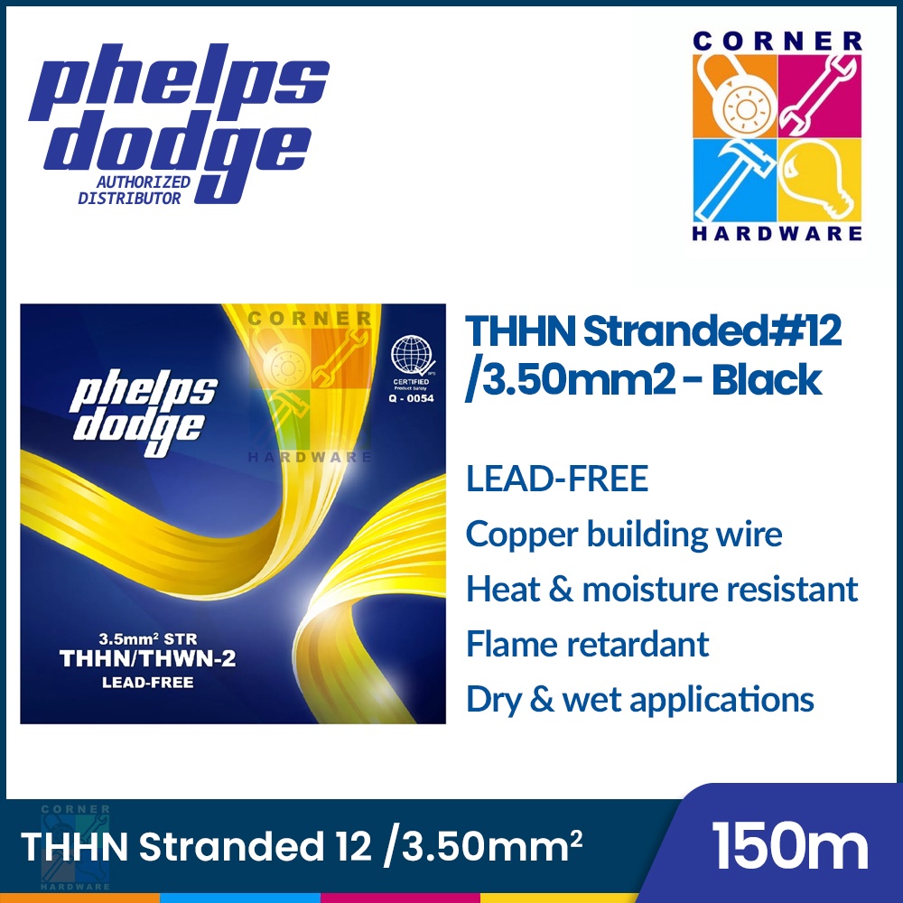 PD THHN Stranded#12 /3.50mm2-Black (150 meters per box) | Shopee ...