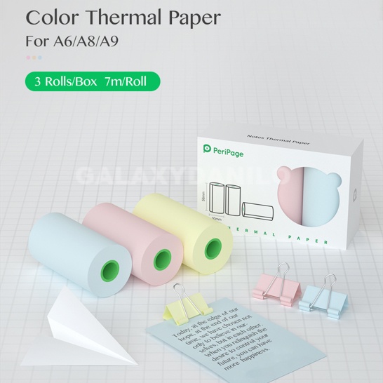 PeriPage Original Official A6 56*30mm Colorful Notes Thermal Paper for ...