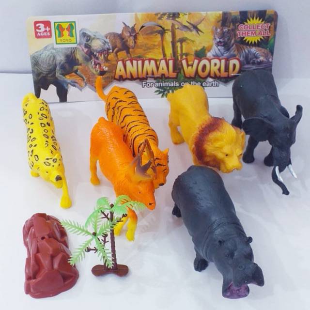 Animal World / Rubber Animal Toys | Shopee Philippines