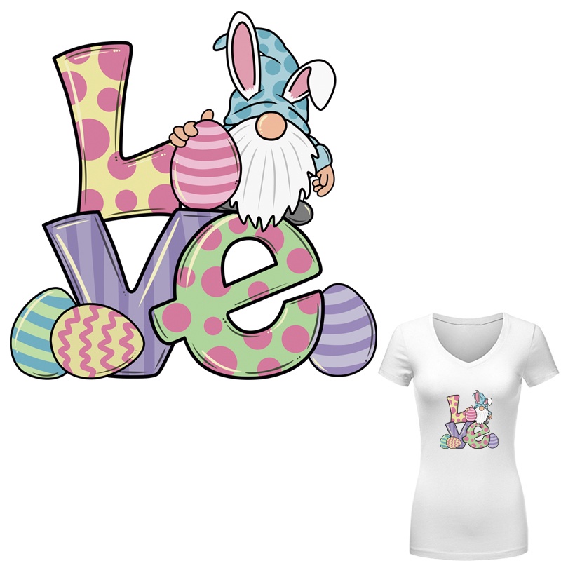 Ironing Stickers Easter Eggs Patches New Design A-Level Washable Heat ...