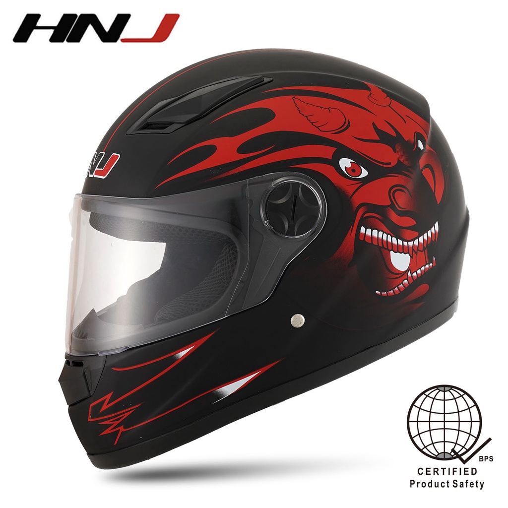 HNJ Ff898 Men's Full Face Motorcycle Helmet Single Visor Women's ...