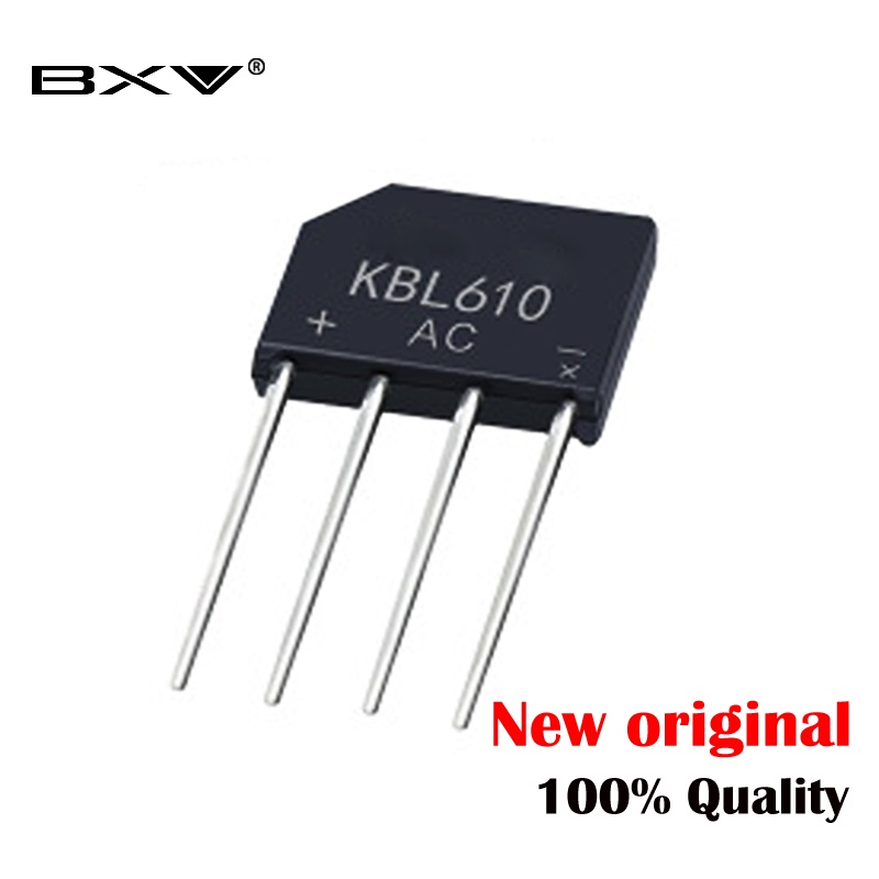 5PCS KBL610 6A 1000V in-line rectifier bridge stack flat bridge ...
