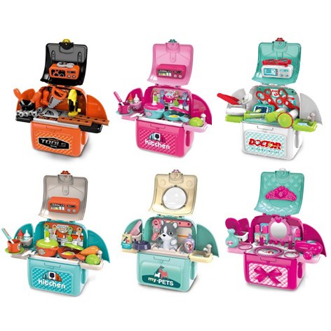 LUCKY_EJ LITTLE CHEF SET BACKPACK 6 DESIGN BACKPACK TRANSFORMS TO CARRY ...