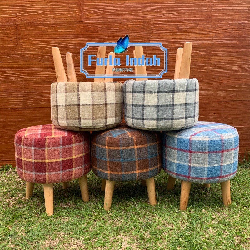 Round puff chair, stool chair, minimalist sofa, cafe chair | Shopee ...