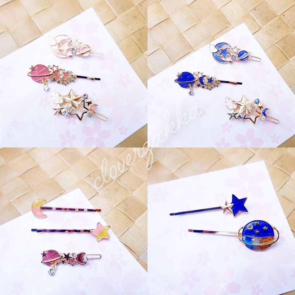 [Jewelry] 3pcs/2pcs Hair Clip Pin Galaxy Kawaii Korean Japanese ...