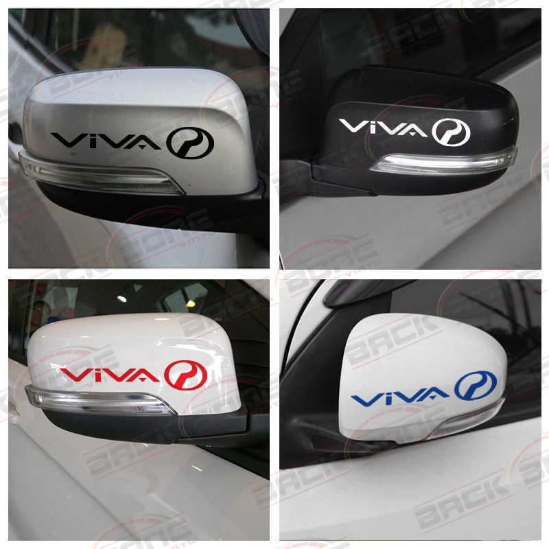 2PCS Perodua VIVA Side Mirror Sticker Car Logo Sticker Cermin Sisi ...