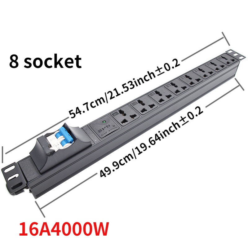 Server Rack Power Distribution Unit PDU Power Strip 2 - 9 Outlets with ...