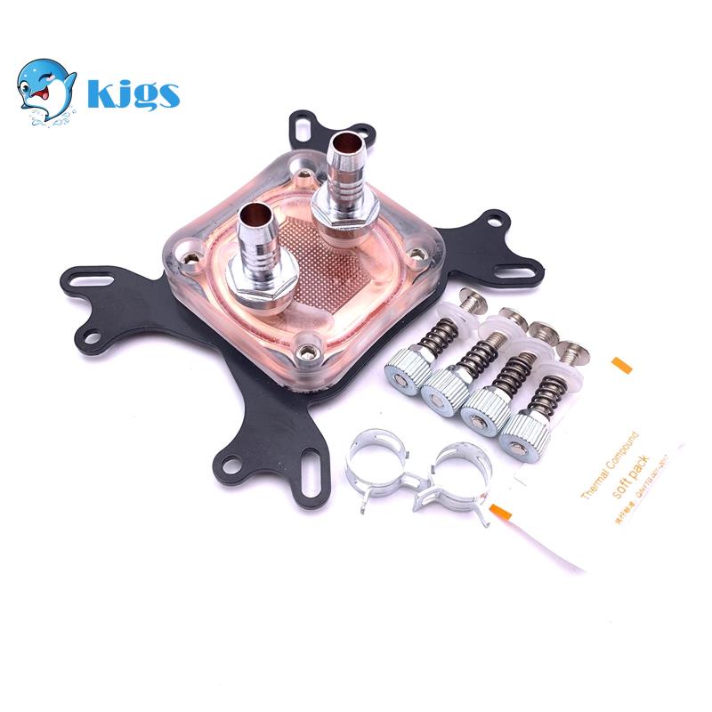 Computer CPU Water Cooler Transparent Cooling Block for AMD Intel PC ...