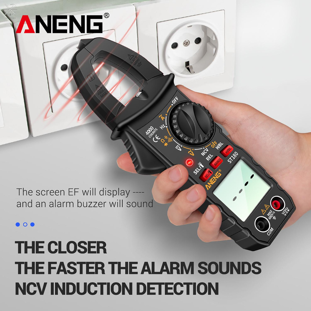 ANENG ST180 4000 Counts Digital Clamp Meter Multimeter Clamp Multimeter ...