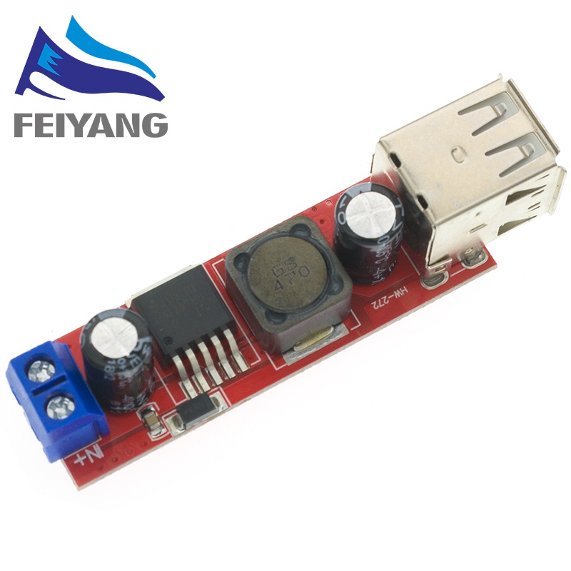 DC 6V-40V To 5V 3A Double USB Charge DC-DC Step Down Converter Module ...
